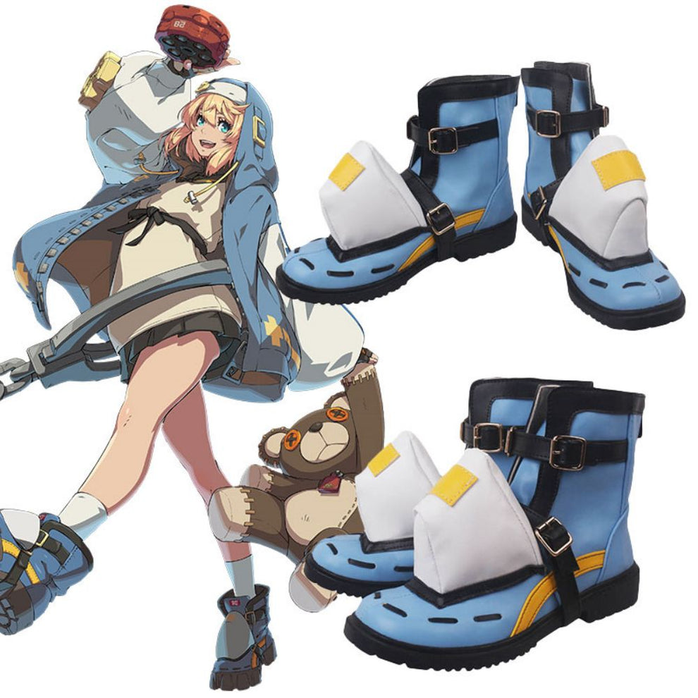 [In stock] Guilty Gear -Strive-Bridget Blue Cosplay Shoes – Gcosplay