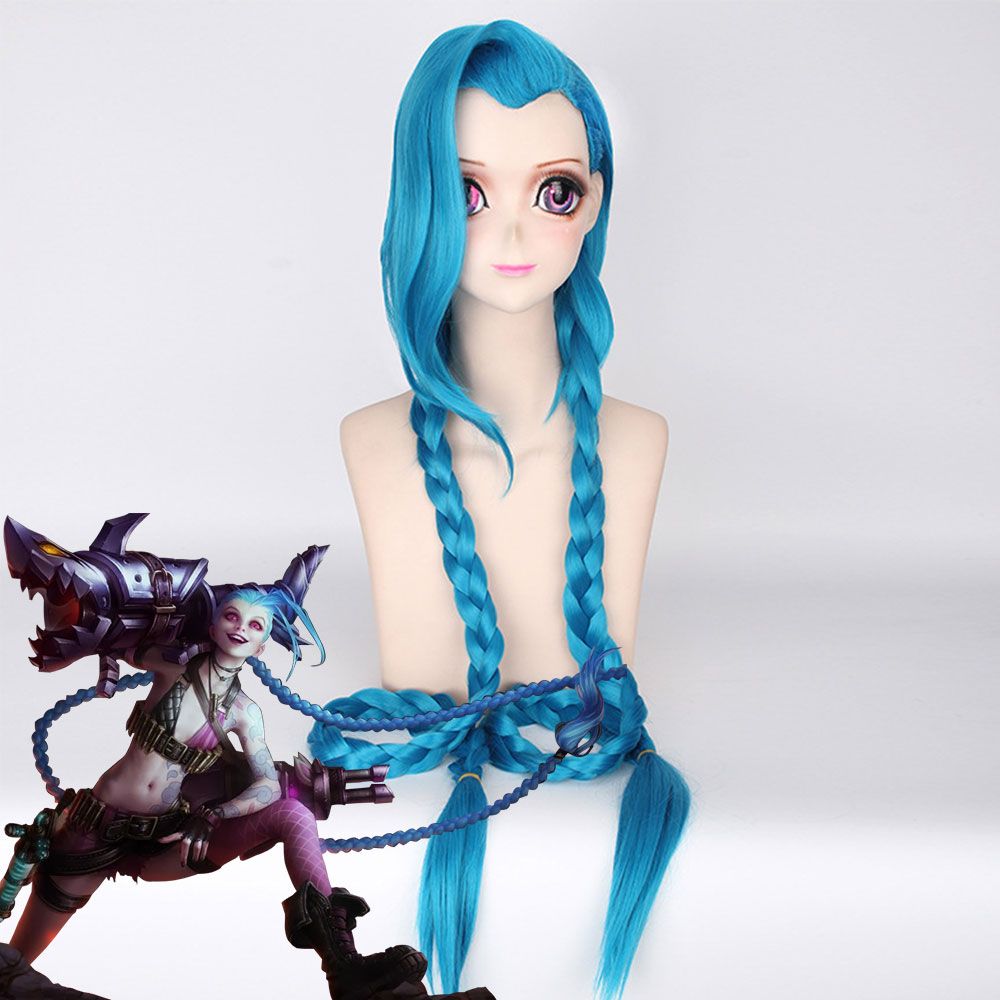 [In stock] League Of Legends LOL Jinx Blue Cosplay Wig – Gcosplay