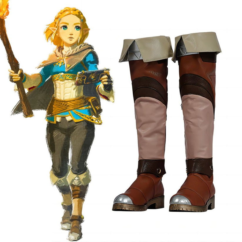 The Legend of Zelda: Tears of the Kingdom Princess Zelda Brown Shoes C ...