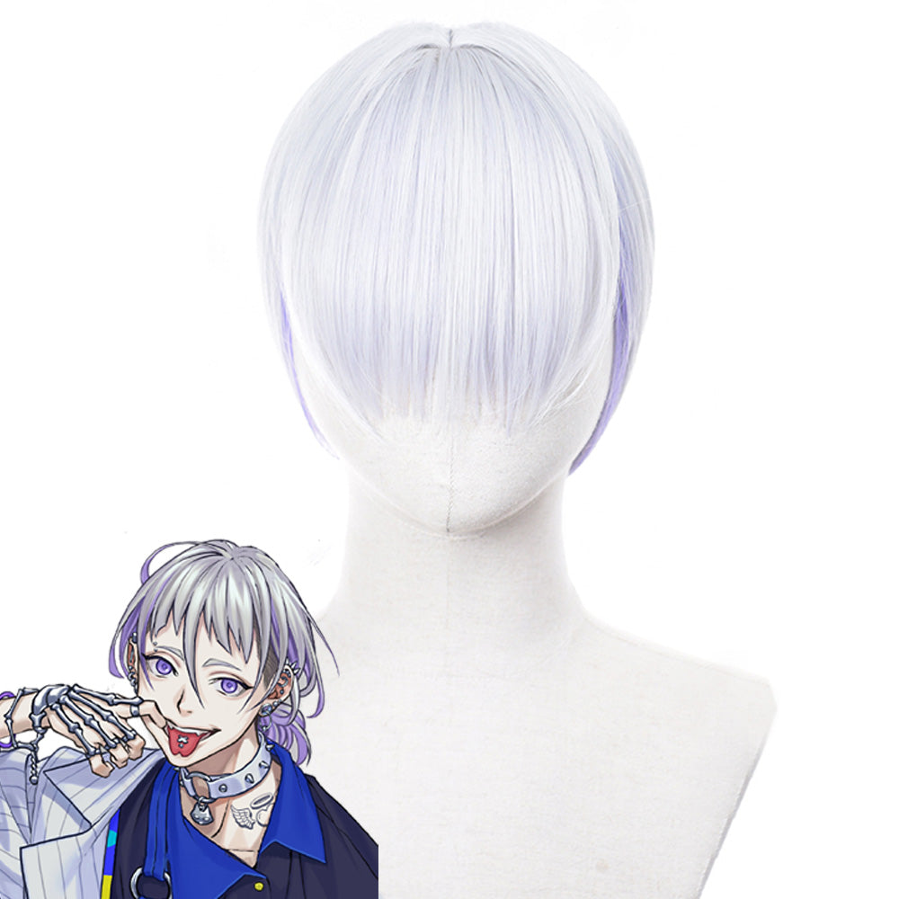 Paradox Live The Cat’s Whiskers Ryu Natsume White Purple Copslay Wig ...