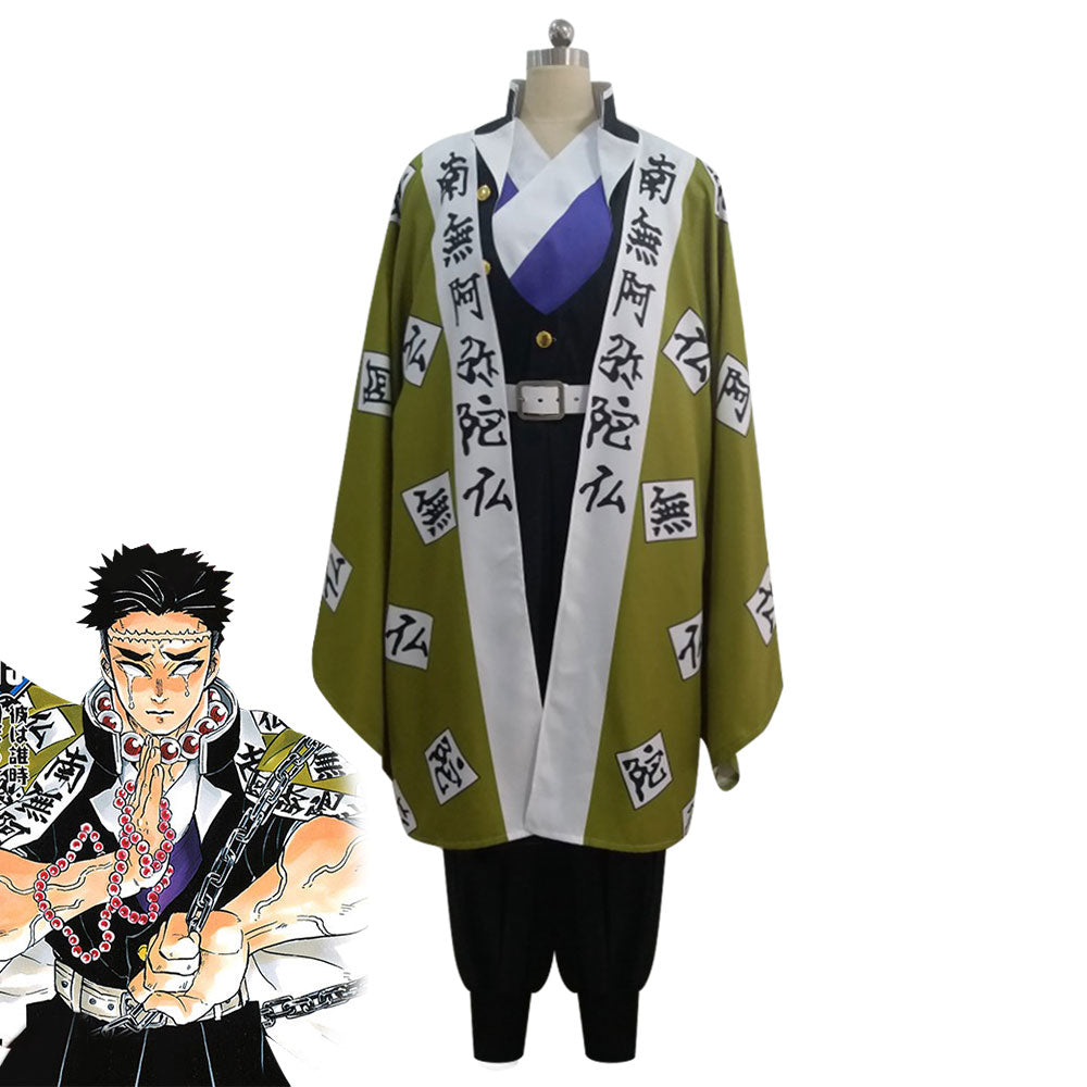 Kimetsu from Demon Slayer No Yaiba Gyomei Himejima Cosplay Costume ...