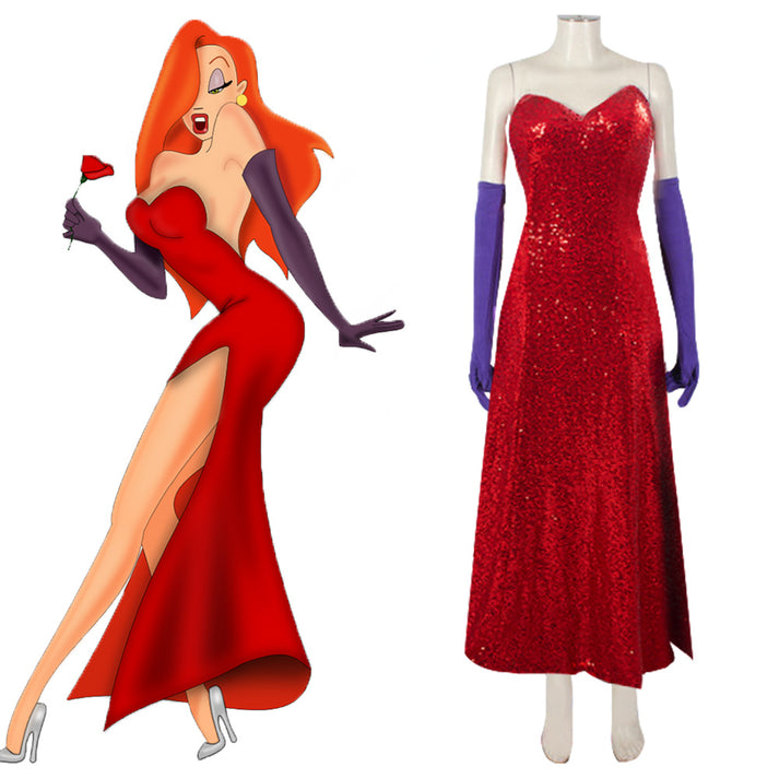 Who Framed Roger Rabbit Jessica Rabbit Cosplay Costume – Gcosplay