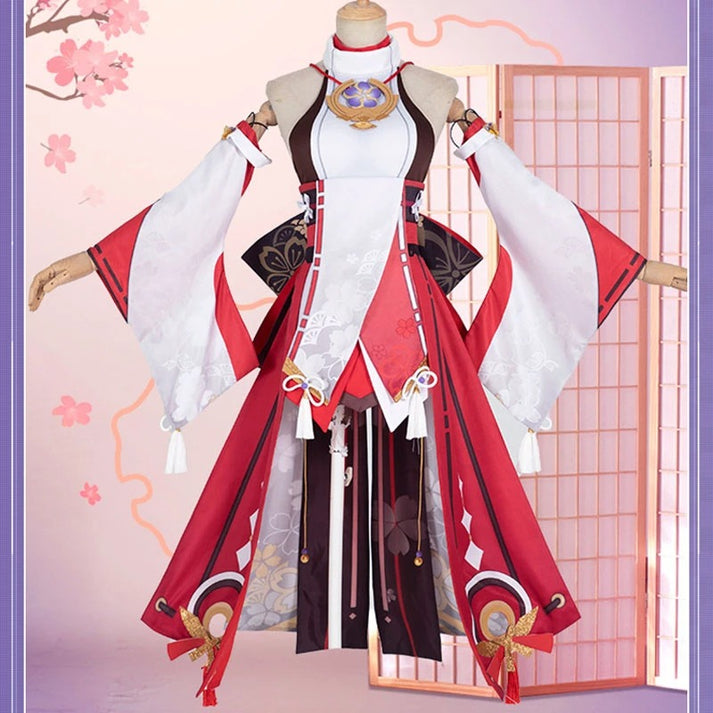 Genshin Impact Yae Miko Guuji Yae Halloween Cosplay Costume – Gcosplay