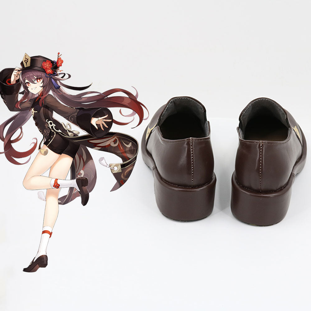 Genshin Impact Hu Tao Brown Cosplay Shoes – Gcosplay