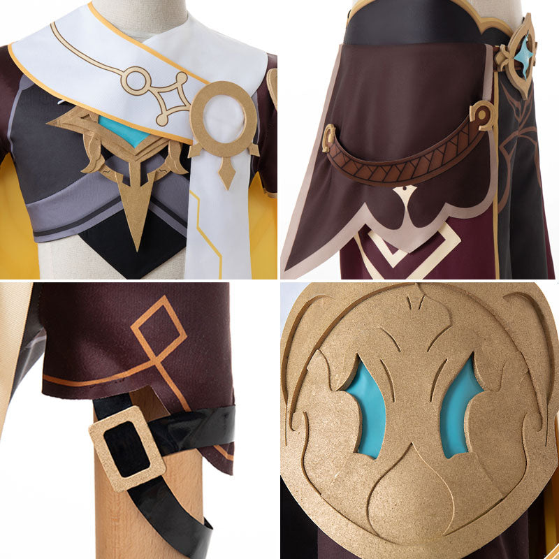 Genshin Impact Male Traveler Outlander Aether Cosplay Costume – Gcosplay