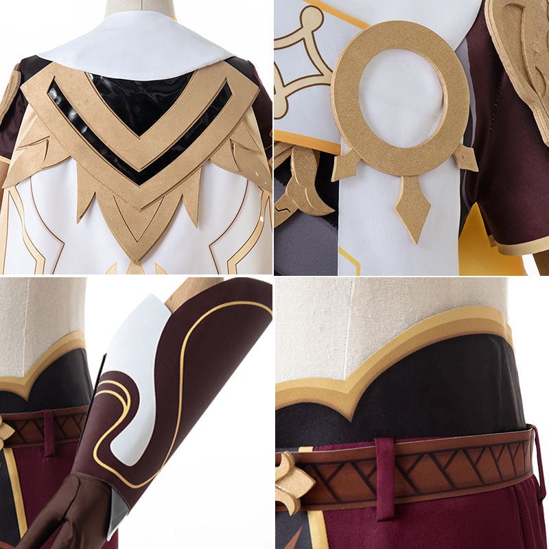 Genshin Impact Male Traveler Outlander Aether Cosplay Costume – Gcosplay