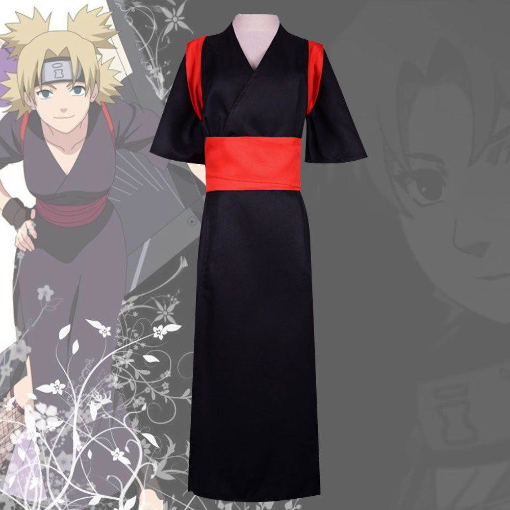 Temari from Naruto Halloween Black Kimono Cosplay Costume - B Edition ...